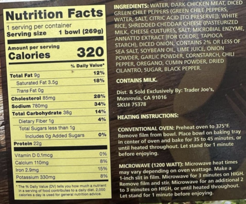 Trader Joe's Green Chile Chicken Bowl Reviews - Trader Joe's Reviews